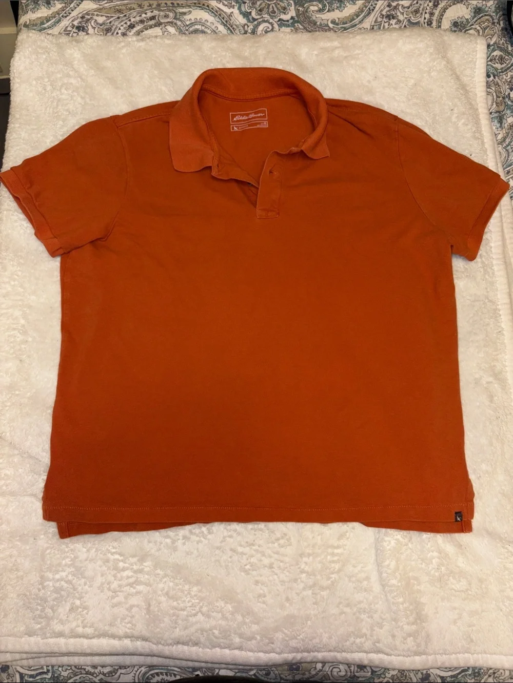Eddie Bauer | Shirts | Eddie Bauer Mens Polo Shirt Xl Burnt Orange Rust ...